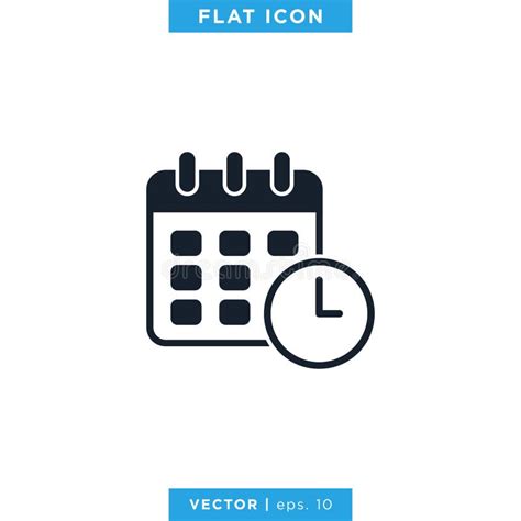 Modelo De Design Vetorial De ícone De Data E Hora ícone De Calendário