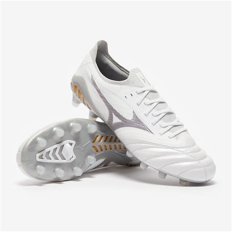 Mizuno Morelia III Beta Elite FG White Grey Football Shirt