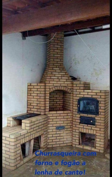 Churrasqueira Tijolinho Maciço Forno E Fogão A Lenha R 3 600 00
