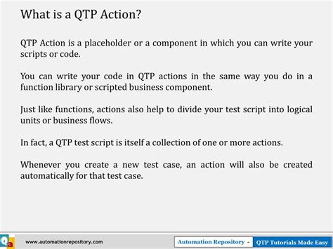 Ppt Actions In Qtp The Basics Powerpoint Presentation Free