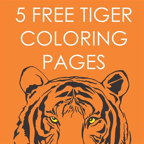 Tiger Coloring Free Printable