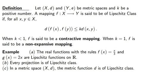 solved definition let x d and y e be metric spaces and