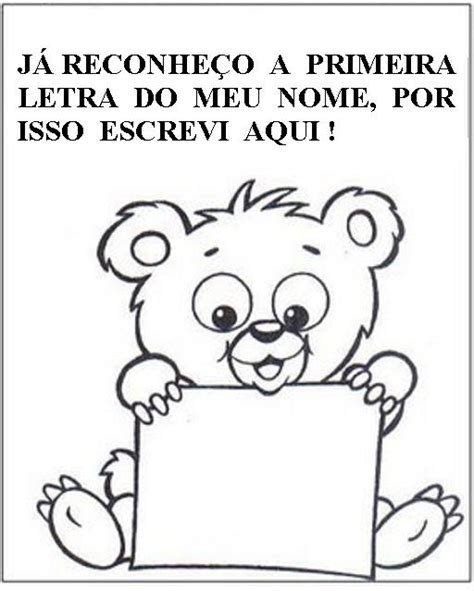 Atividade Sobre A Primeira Letra Do Nome