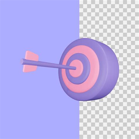 Alvo de renderização 3d ícone de seta PSD Premium