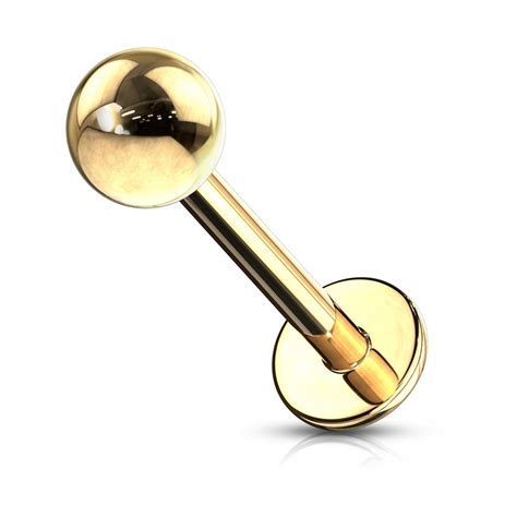 Złoty Labret Kolczyk do chrząstki ucha helix 8 4mm 13515866645 Allegro pl