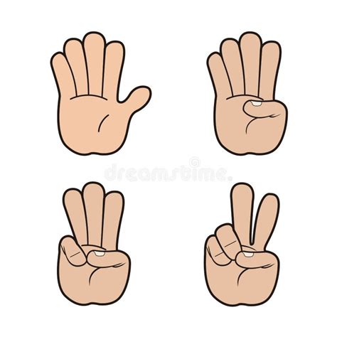 Set Hand Signals Stock Illustrations Set Hand Signals Stock
