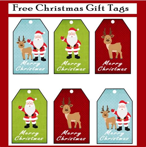 Free Printable Holiday Gift Tags