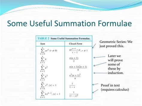 ppt some useful summation formulae powerpoint presentation free download id 2806525