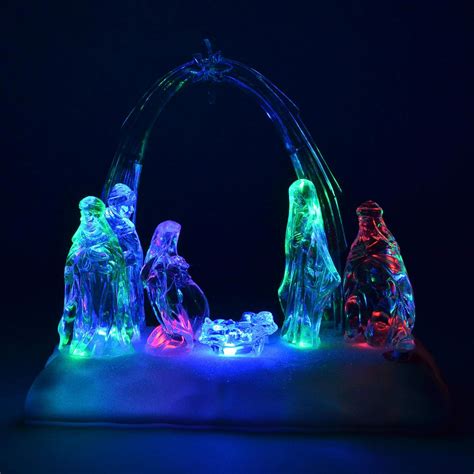 Amazon Shatchi Christmas Pre Lit LED Musical Nativity Scene