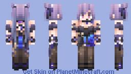 Keqing 刻晴 霓裾蹁跹 Genshin Impact 原神 Minecraft Skin
