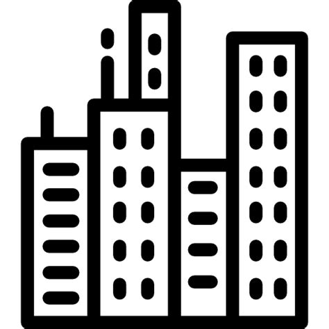 City Detailed Rounded Lineal Icon