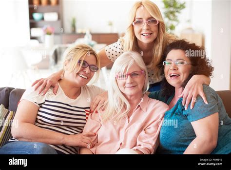 Portrait Of Mature Women Wearing Glasses Stock Photo Alamy