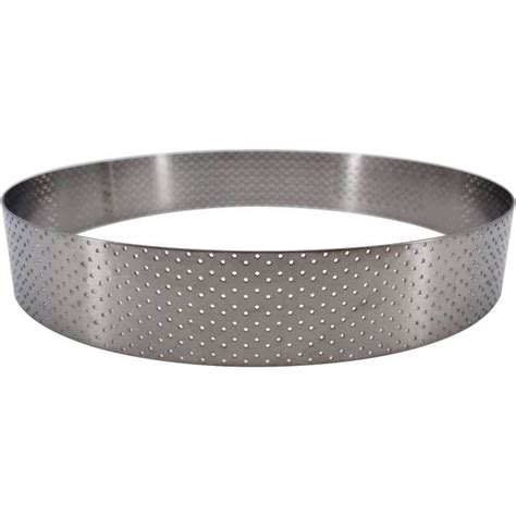De Buyer Cercle à tarte rond VALHORNA en inox perforé Diamètre 20 5