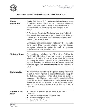Petition For Confidential Mediation Form Fill And Sign Printable