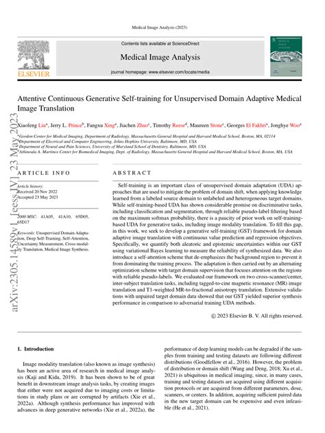 pdf attentive continuous generative self training for unsupervised domain adaptive medical