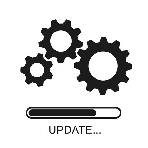Update Icon With Gears Loading Or Updating Files Installing Or