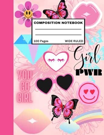 Amazon Composition Notebook Wide Ruled Cute Girl Power Aesthetic