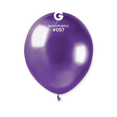 5 Gemar Latex Balloons Bag Of 50 Shiny Purple Bargain Balloons