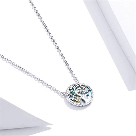 Joya De Plata 925 Collar Arbol De La Vida Colores Tornasol Cuotas Sin