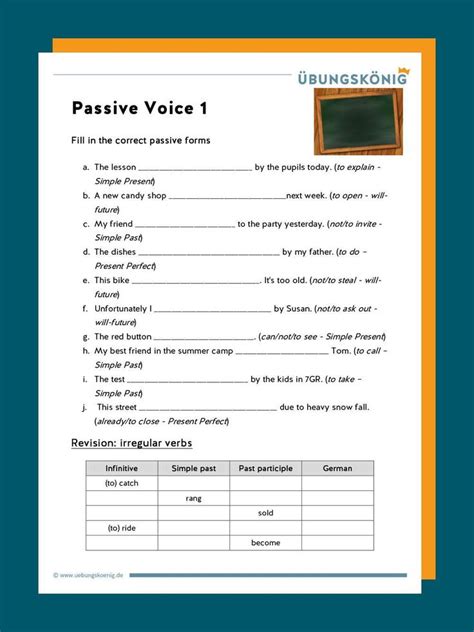 The Passive Voice Das Passiv The Voice Passive I Am Awesome