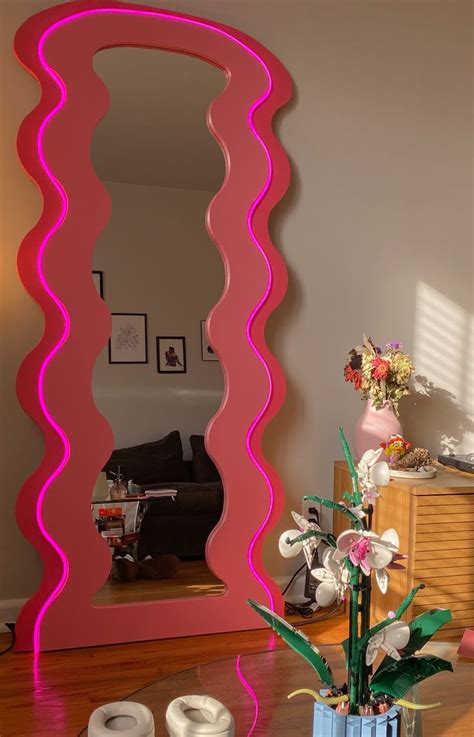 Curvy Glo Mirror Curvy Mirror Cute Room Decor Pink Decor