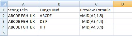 Fungsi Rumus Excel LEFT MID Dan RIGHT Pada Excel TutorialPedia