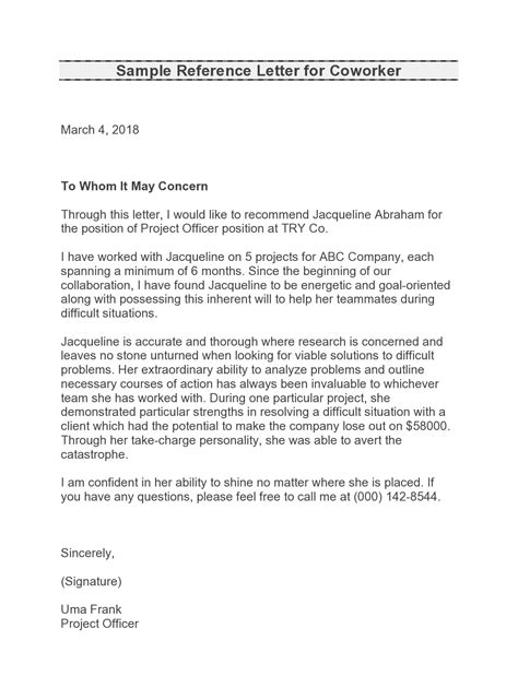 Best Info About Letter Of Recommendation Template For Colleague