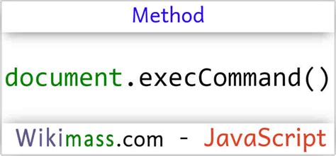 javascript document execcommand method