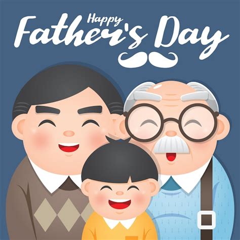 Feliz Día del Padre plantilla o tarjeta de felicitación con padre
