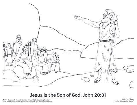 John The Baptist Activity Pages