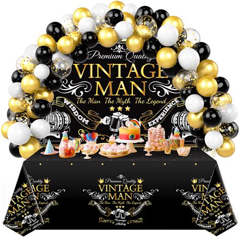 Birthday Decorations For Men Black And Gold Birthday Party