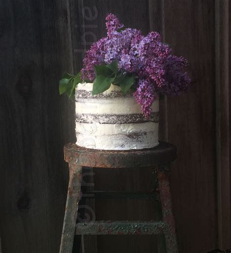 The Naked Chocolate Cake With Fresh Lilacs Happy Mother S Day Fresh