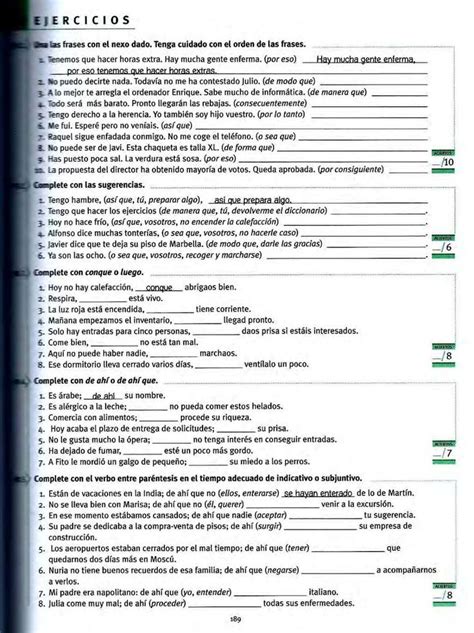 Gramática de Uso Del Español C1 C2 Ejercicios para aprender español