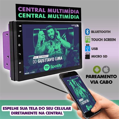 Central Multimidia Mp5 Fiat 500 2011 2012 2013 2014 2015 2016 2 Din 7p