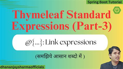 23 Link Expression In Thymeleaf Template Thymeleaf Tutorial Spring