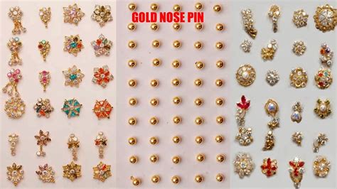 Latest Gold Nose Pin Designs Traditional Gold Nose Pin Stud Designs
