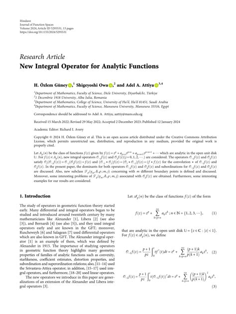 pdf new integral operator for analytic functions