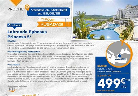 Promo Labranda Ephesus Princess Chez Lidl Voyages Icatalogue Fr