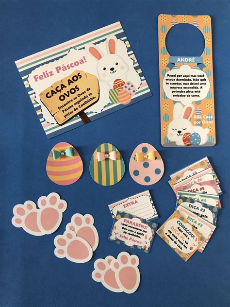 KIT CAÇA AOS OVOS DE PÁSCOA Elo7 Produtos Especiais