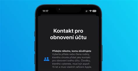 Jak na iPhonu vybrat způsob obnovení účtu Letem světem Applem