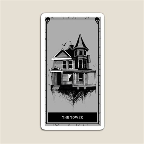 Phasmophobia The Tower Tarot Card Magnet By Novocainart The Tower