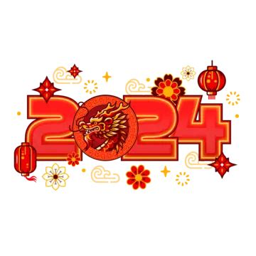Año Nuevo Lunar 2024 Vector PNG dibujos Año Nuevo Lunar 2024 Año