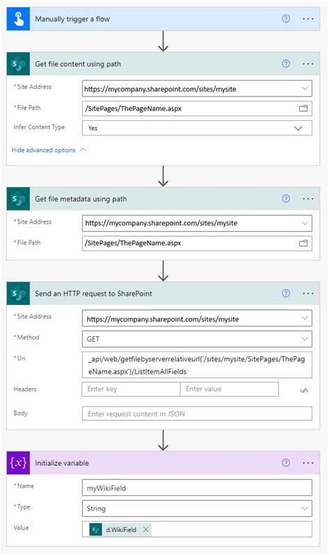 solved updating sharepoint wiki page content power platform community
