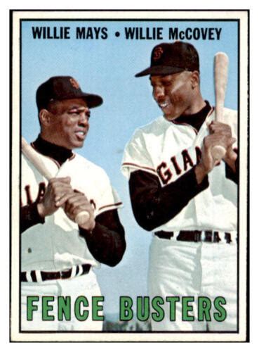 1967 TOPPS 423 WILLIE MAYS WILLIE MCCOVEY NR MT CENTERED 510011