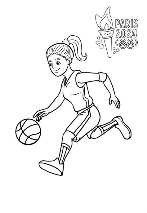 Desenhos das Olimpíadas de Paris 2024 para colorir Bora Colorir