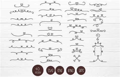 40 Heart Lines Bundle SVG Cut Files Graphic By Artdee2554 Creative