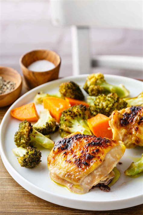 Sheet Pan Chicken Thighs With Sweet Potato And Broccoli Paleo Grubs