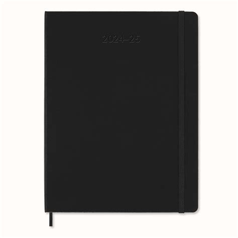 Classic Planner 2024 2025 XL Weekly Hard Cover 18 Months Black
