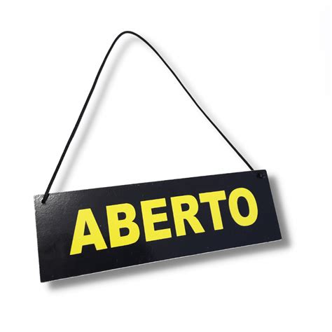 Placa Informativa Aberto Volto Logo Cores Sortidas