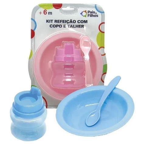 Kit Refei O Beb Prato Copo Talher Introdu O Alimentar Pais E